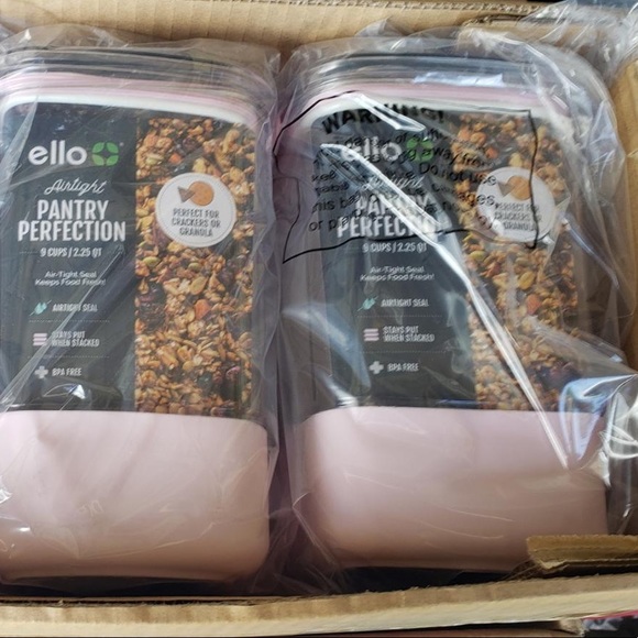 Ello | Kitchen | 2pack Ello Plastic Food Storage Canister With Airtight ...